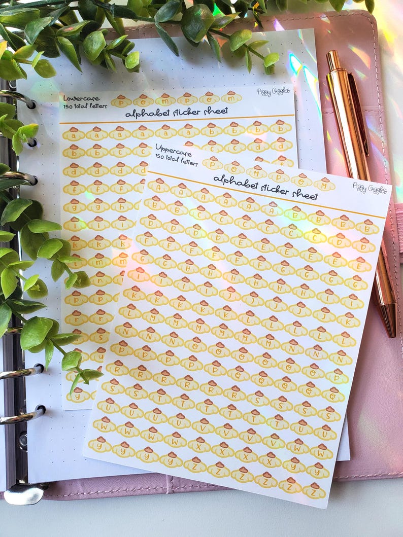 Sanrio Inspired Full Set Bundle Alphabet Letters Sticker Sheet for Bujo ...
