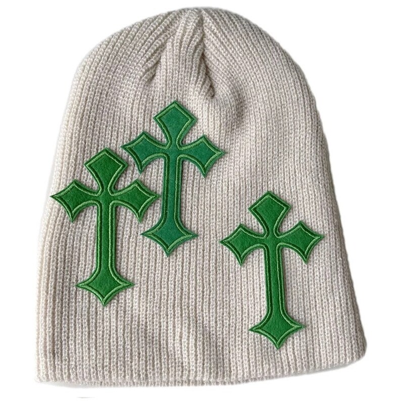 Triple Cross Beanie - Etsy