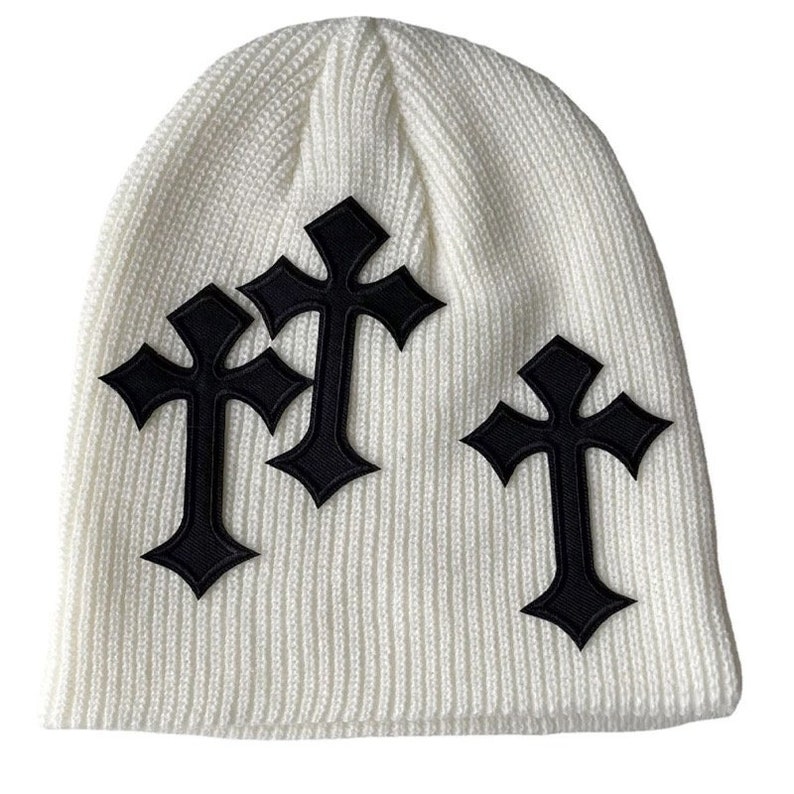 Triple Cross Beanie - Etsy
