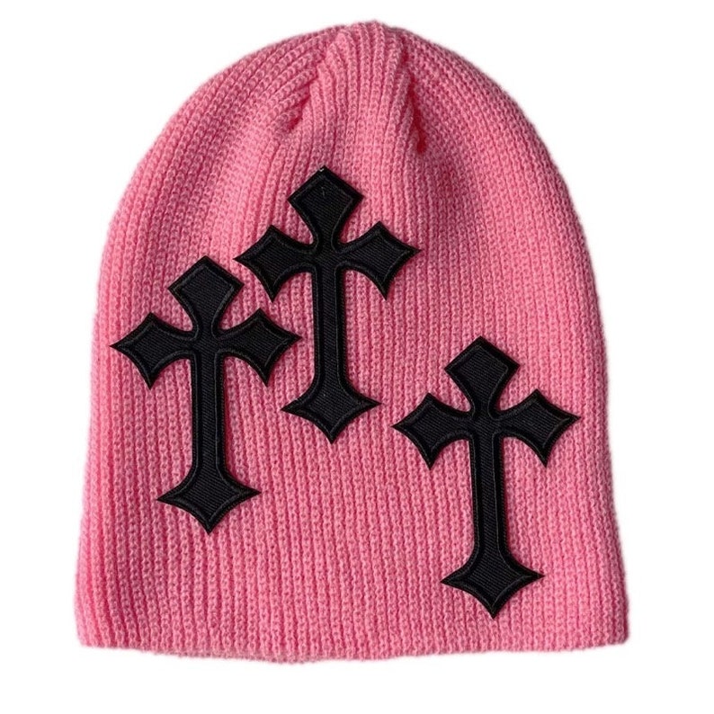 Triple Cross Beanie - Etsy