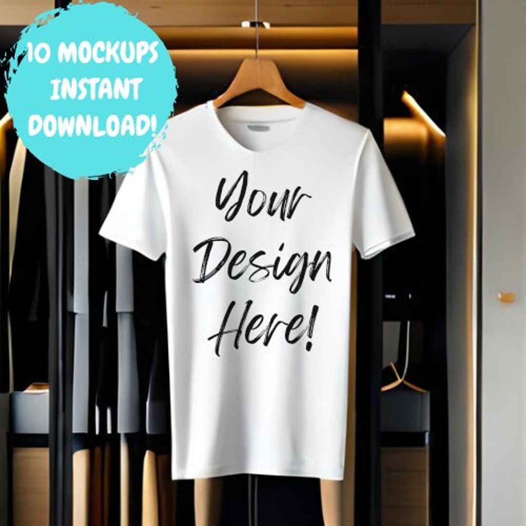 White Shirt Mock up 10 Pack, White Tee Shirt Mockup, Tshirt Mock up Set ...