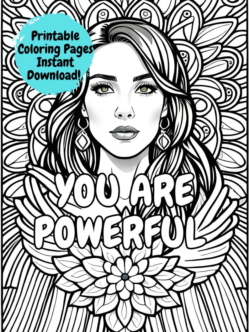 Printable Positive Coloring Pages, Positive Affirmation Coloring Book ...