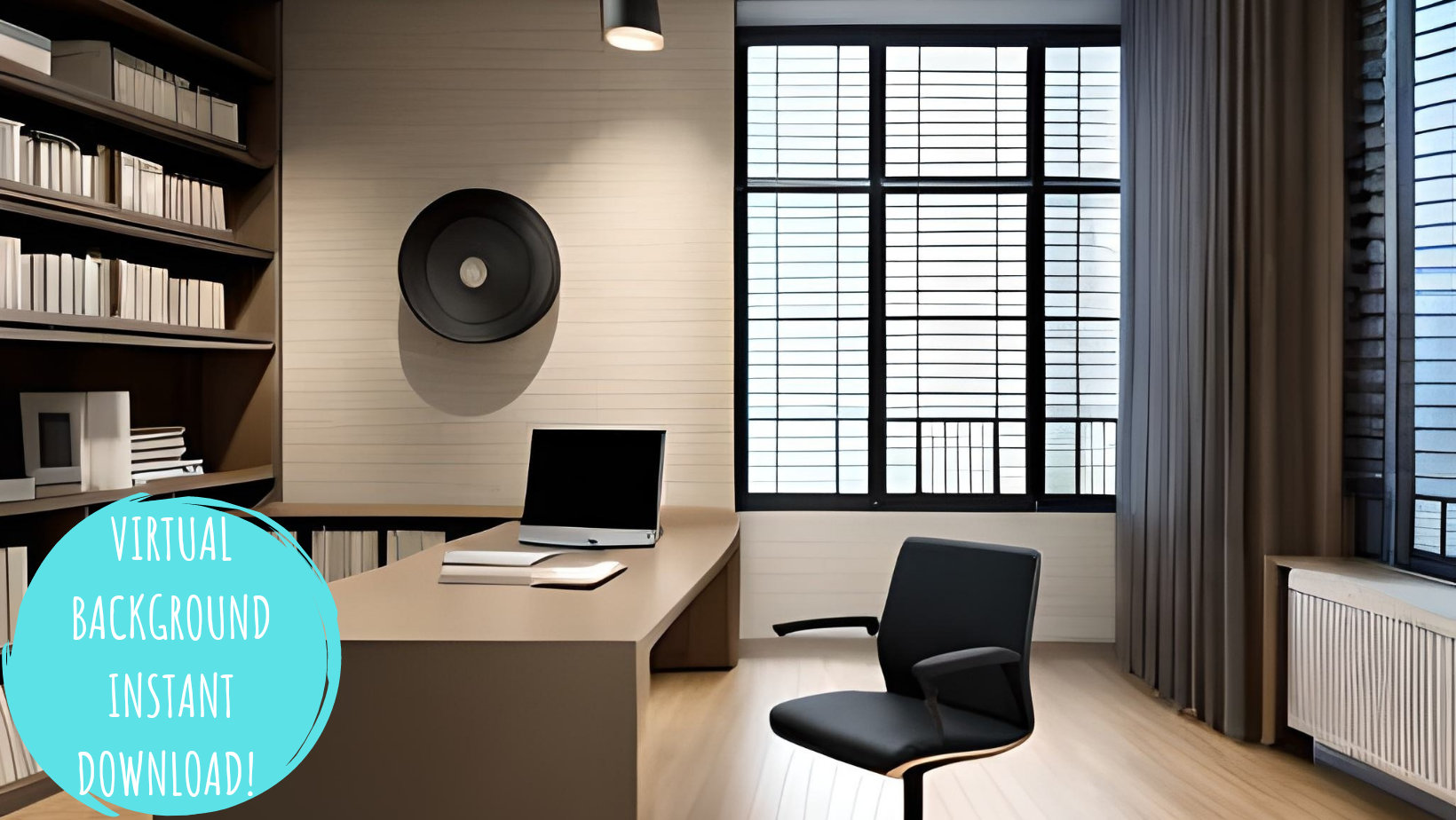 Minimalist Virtual Background, Zoom Background, Home Office Background ...