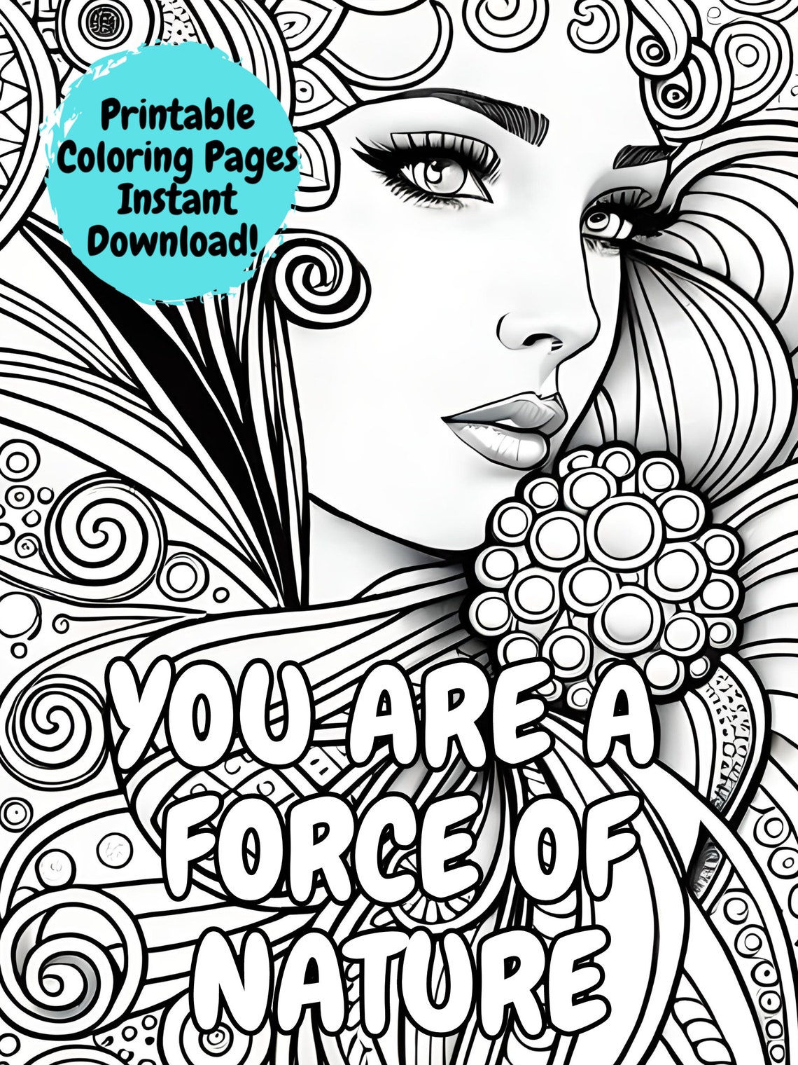 Printable Positive Coloring Pages, Positive Affirmation Coloring Book ...