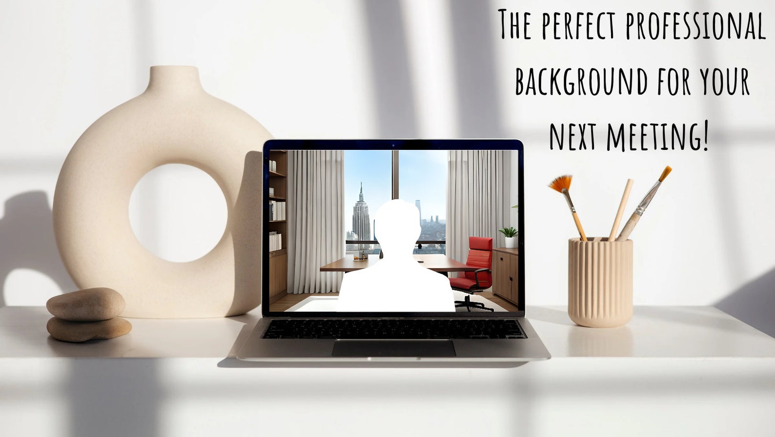 Virtual Background for Zoom, Home Office Background, Minimalist Virtual ...