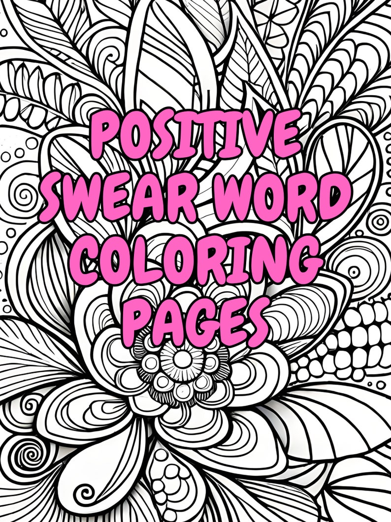 Adult Coloring Book, Printable Coloring Pages, Positive Affirmation ...