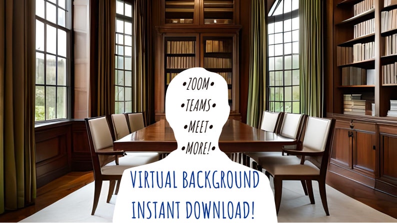 Virtual Teams Background, Zoom Background, Home Office Background ...