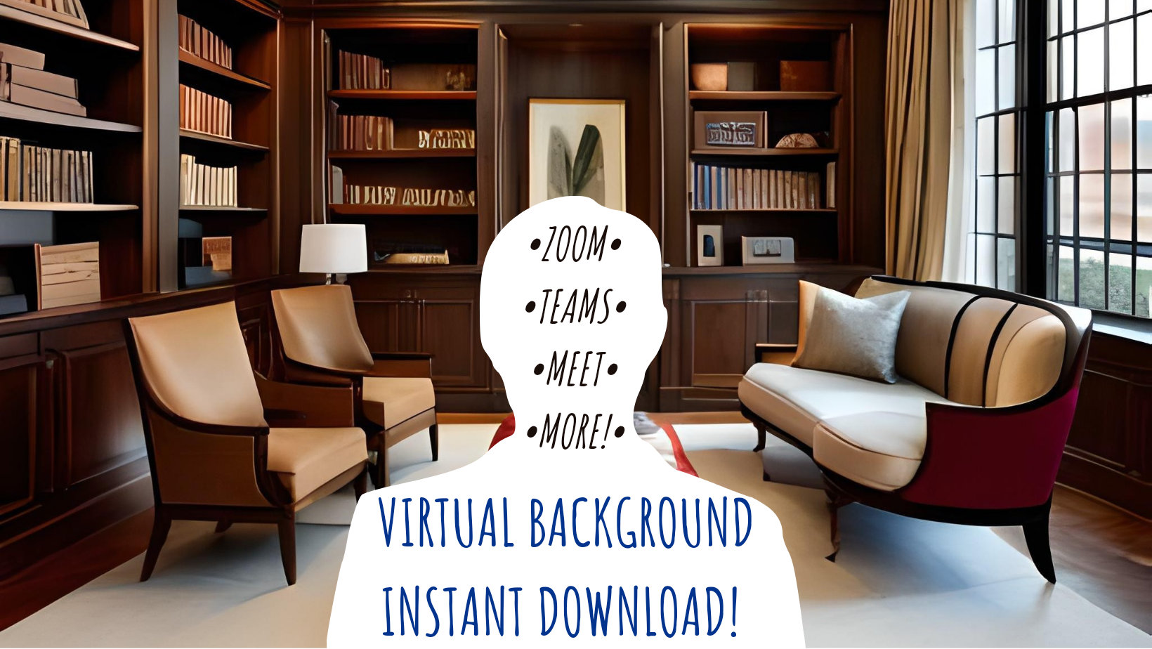 Zoom Background, Home Office Background, Professional Virtual ...