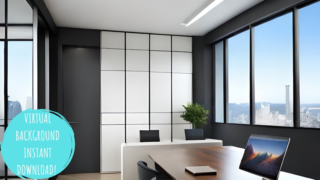 Home Office Zoom Background, Home Office Background, Minimalist Virtual ...