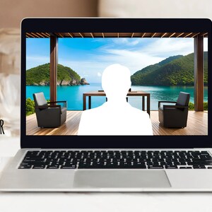 Virtual Beach Background Download, Beach Office Background, Tropical ...