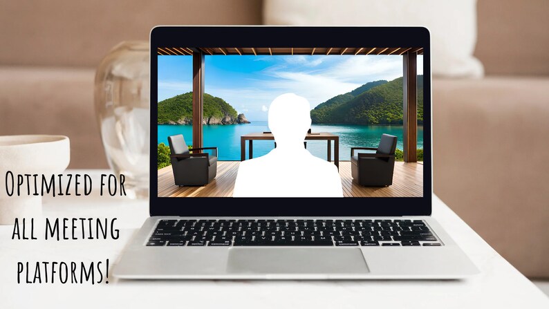 Virtual Beach Background Download, Beach Office Background, Tropical ...