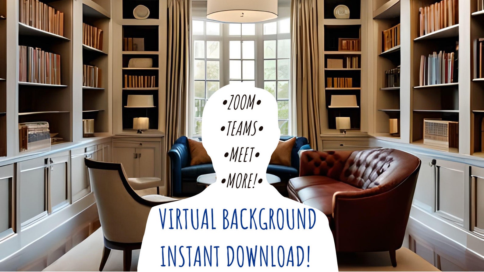Virtual Background, Zoom Backgrounds, Home Office Background 5 Pack ...