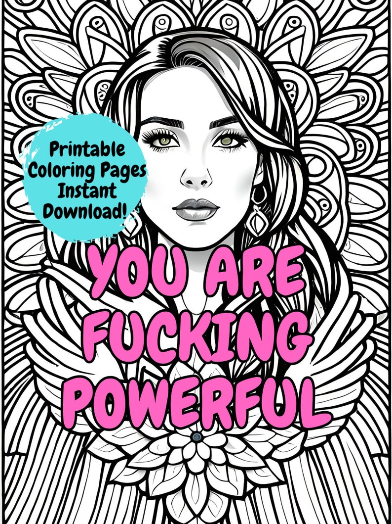 Adult Coloring Book Printable Coloring Pages Positive Affirmation