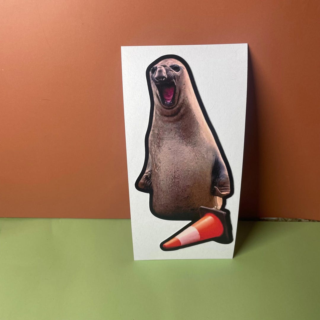 Neil the Seal Sticker/magnet: Gen Z Meme, Weatherproof Vinyl (6" X 2 ...
