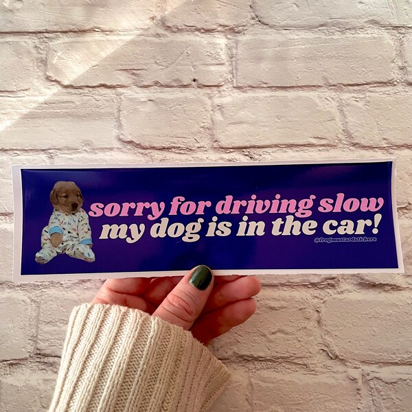 My Car is Slow Bumper Sticker - Etsy