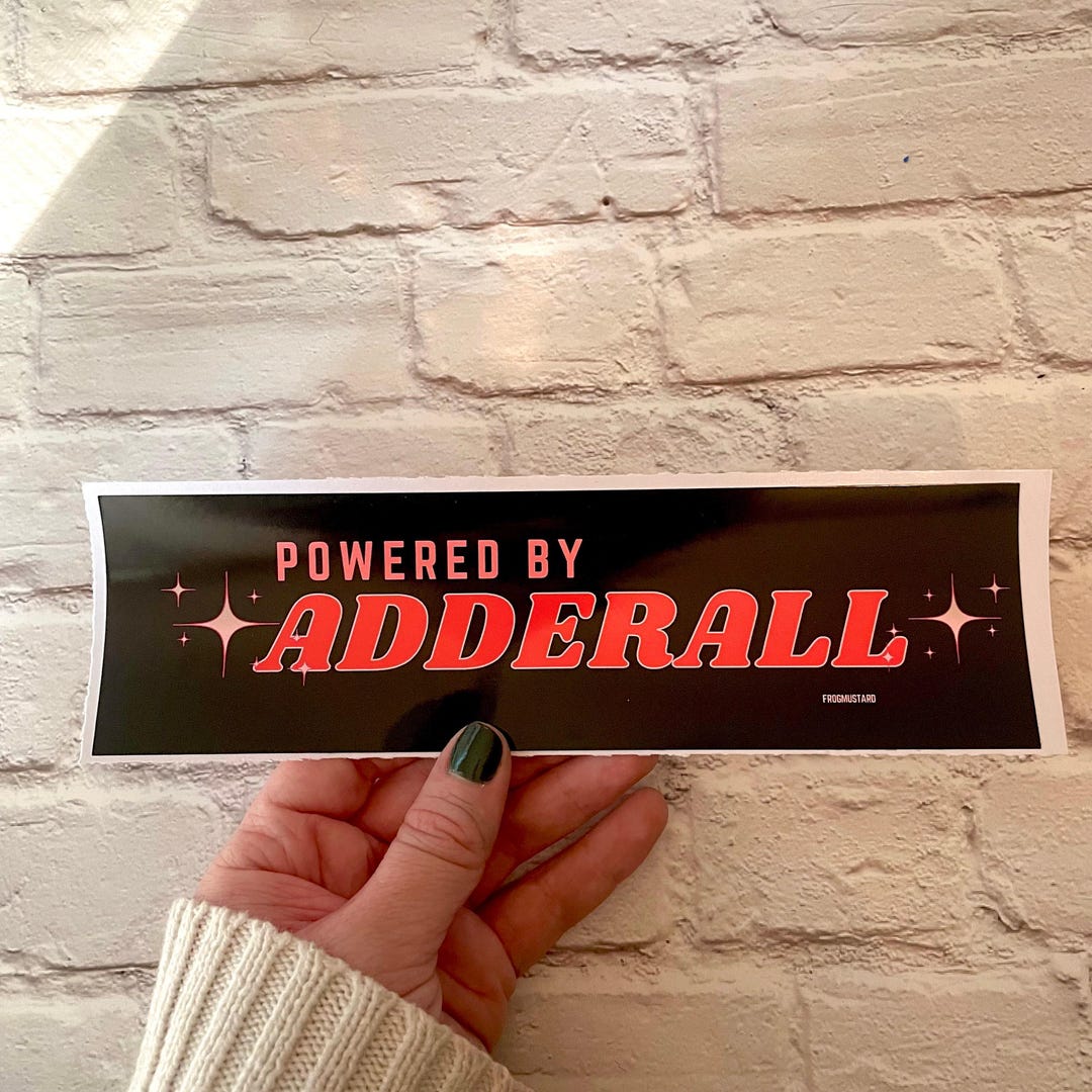 Powered by Adderall Bumper Sticker or Magnet - Weatherproof Vinyl - Etsy