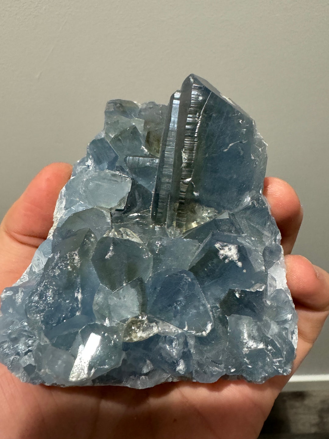 Gorgeous Blue Color and Full Crystallized Piece Celestite Mineral ...