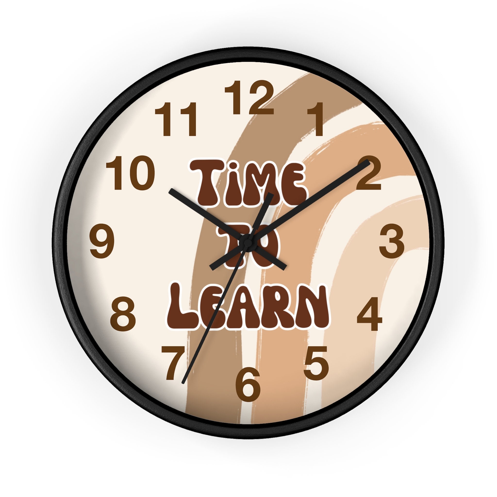 Clock for Classroom Decor Clock Boho Clock Groovy Rainbow Classroom ...