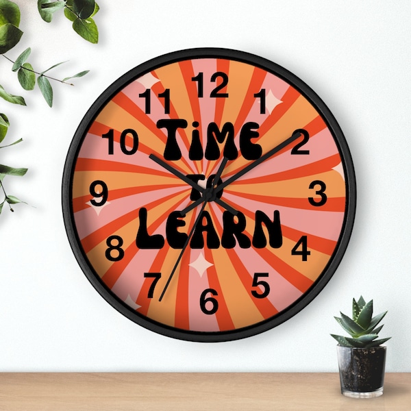 Orange Clock - Etsy