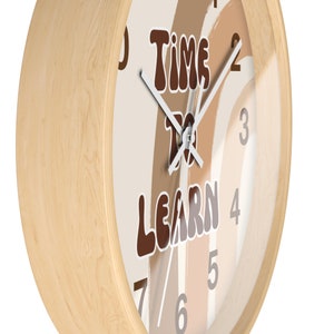 Clock for Classroom Decor Clock Boho Clock Groovy Rainbow Classroom ...