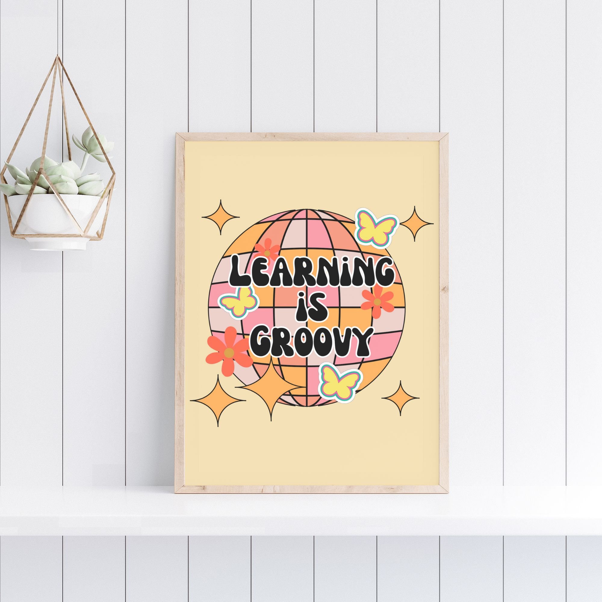 Retro Classroom Digital Download Posters Groovy Pastel - Etsy