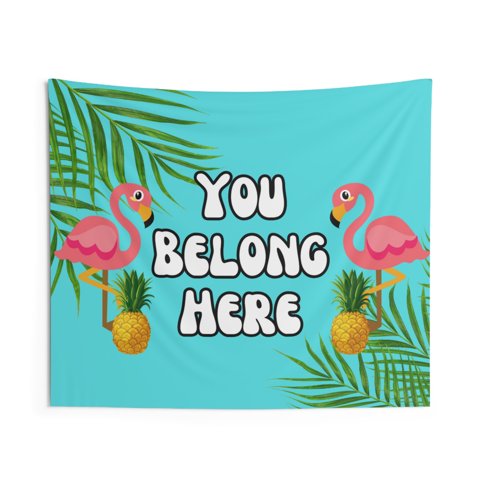 Tropical Classroom Decor Pineapple Decor Flamingo Indoor Wall Tapestry ...