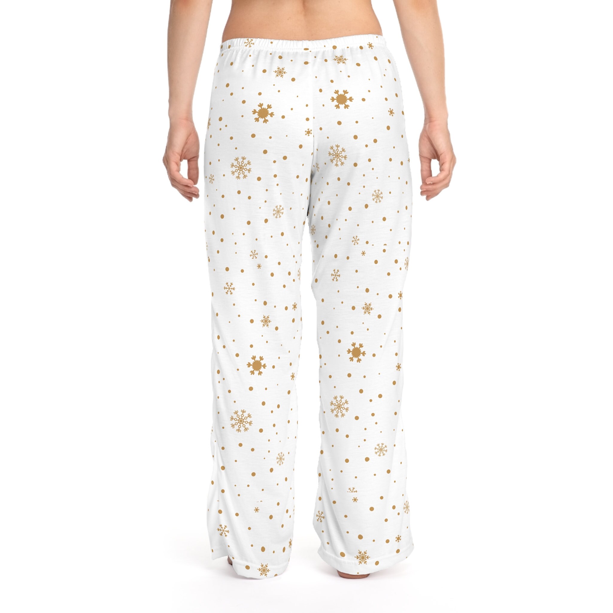Women's Pajama Pants Neutral Christmas Bottoms Snowflake PJ Pants Gift ...