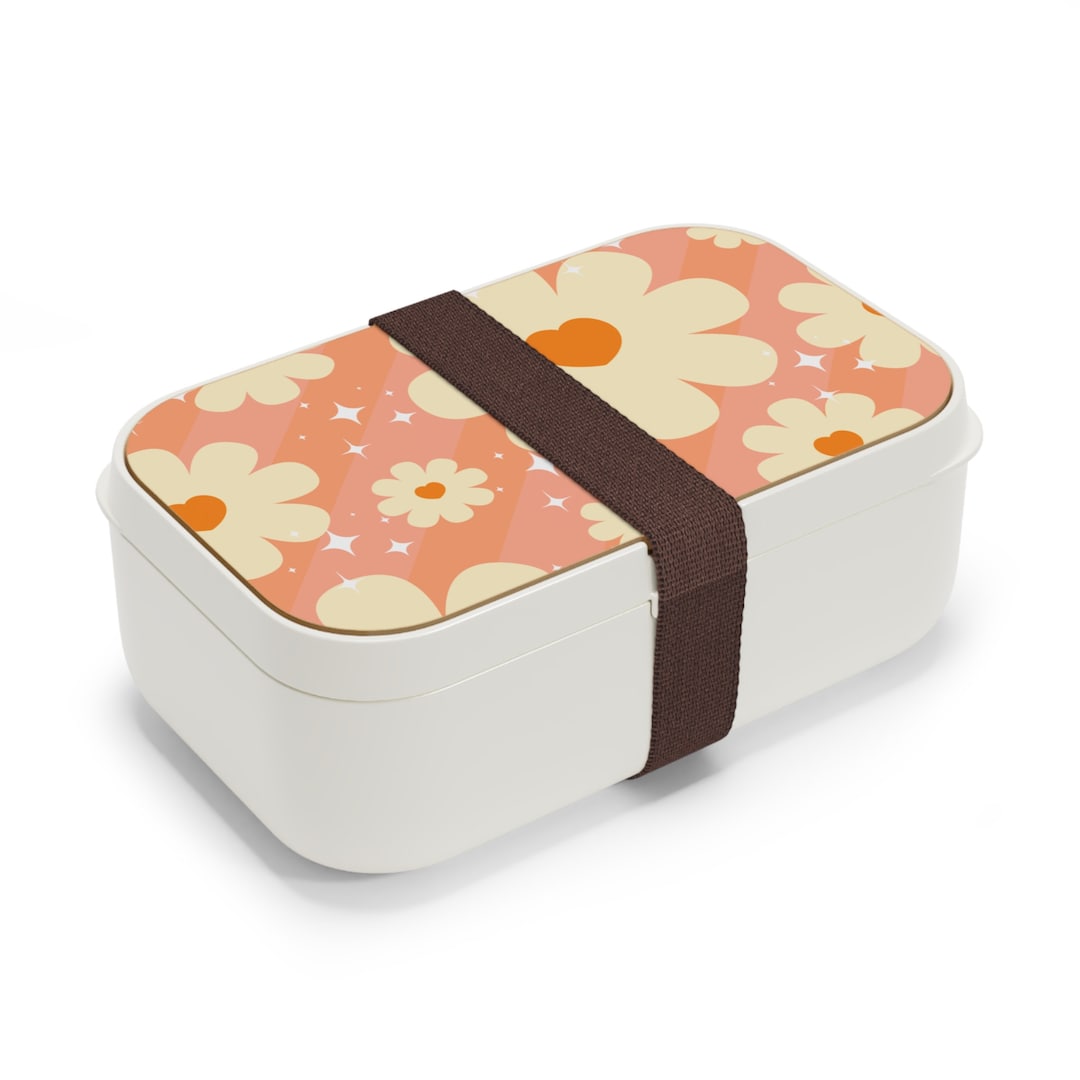 Retro Flower Bento Lunch Box Groovy Lunchbox 70's Aesthetic Bento Style ...