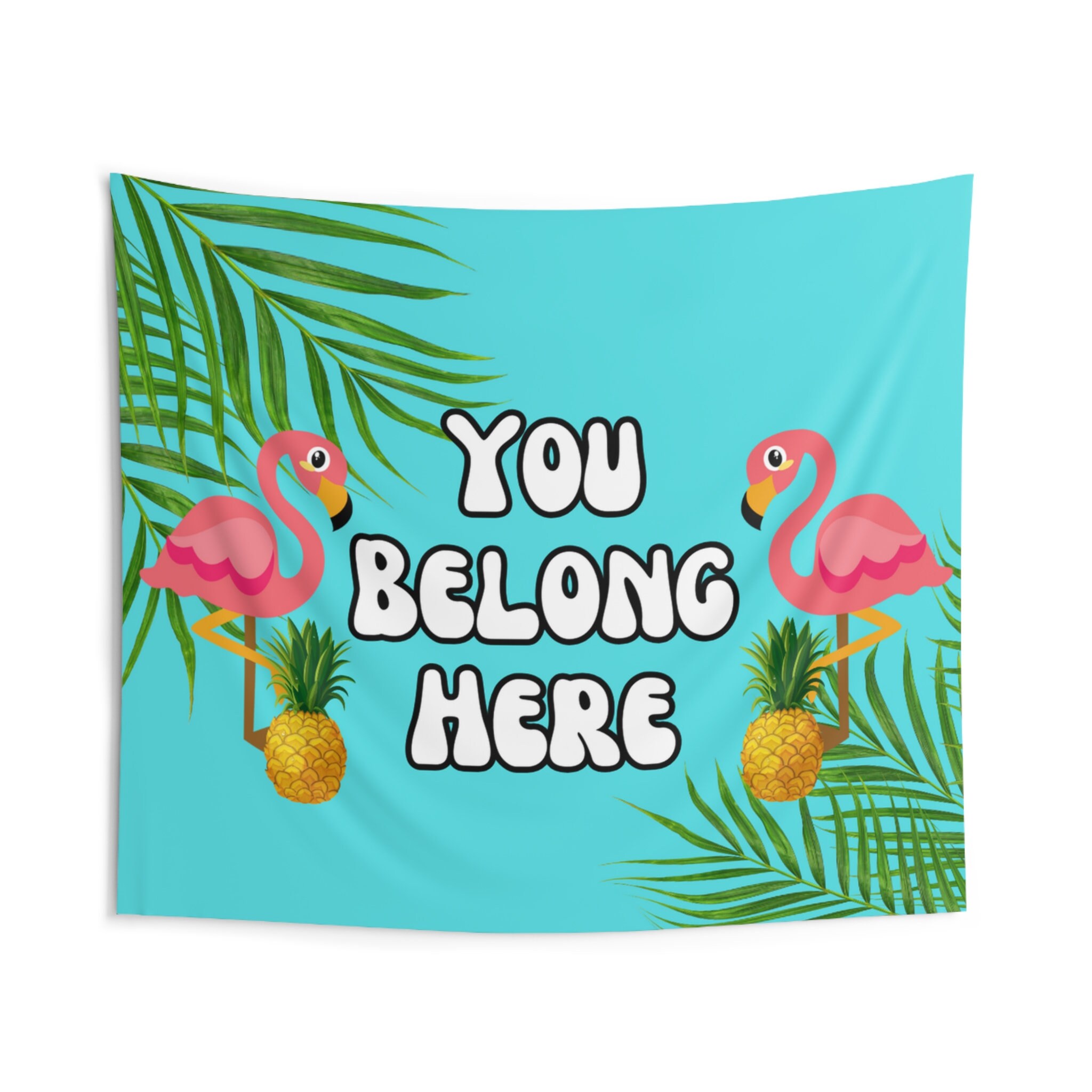 Tropical Classroom Decor Pineapple Decor Flamingo Indoor Wall Tapestry ...