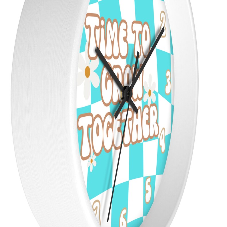 Clock for Classroom Decor Clock Retro Flower Clock Groovy - Etsy