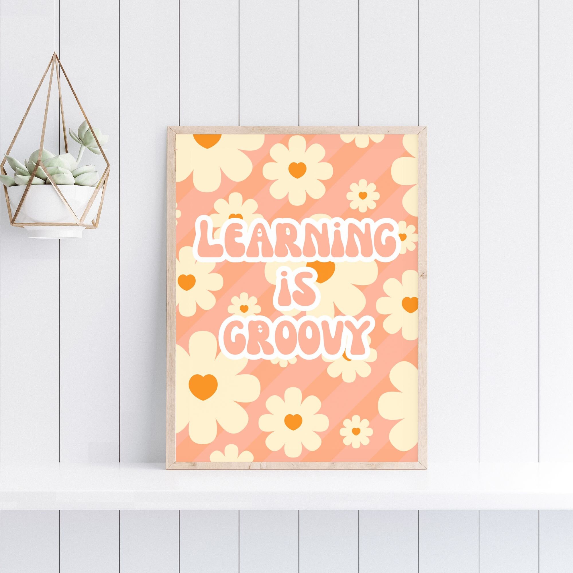 Retro Classroom Digital Download Posters Groovy Pastel - Etsy