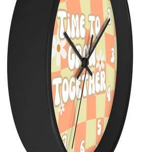 Clock for Classroom Decor Clock Retro Flower Clock Groovy Classroom ...