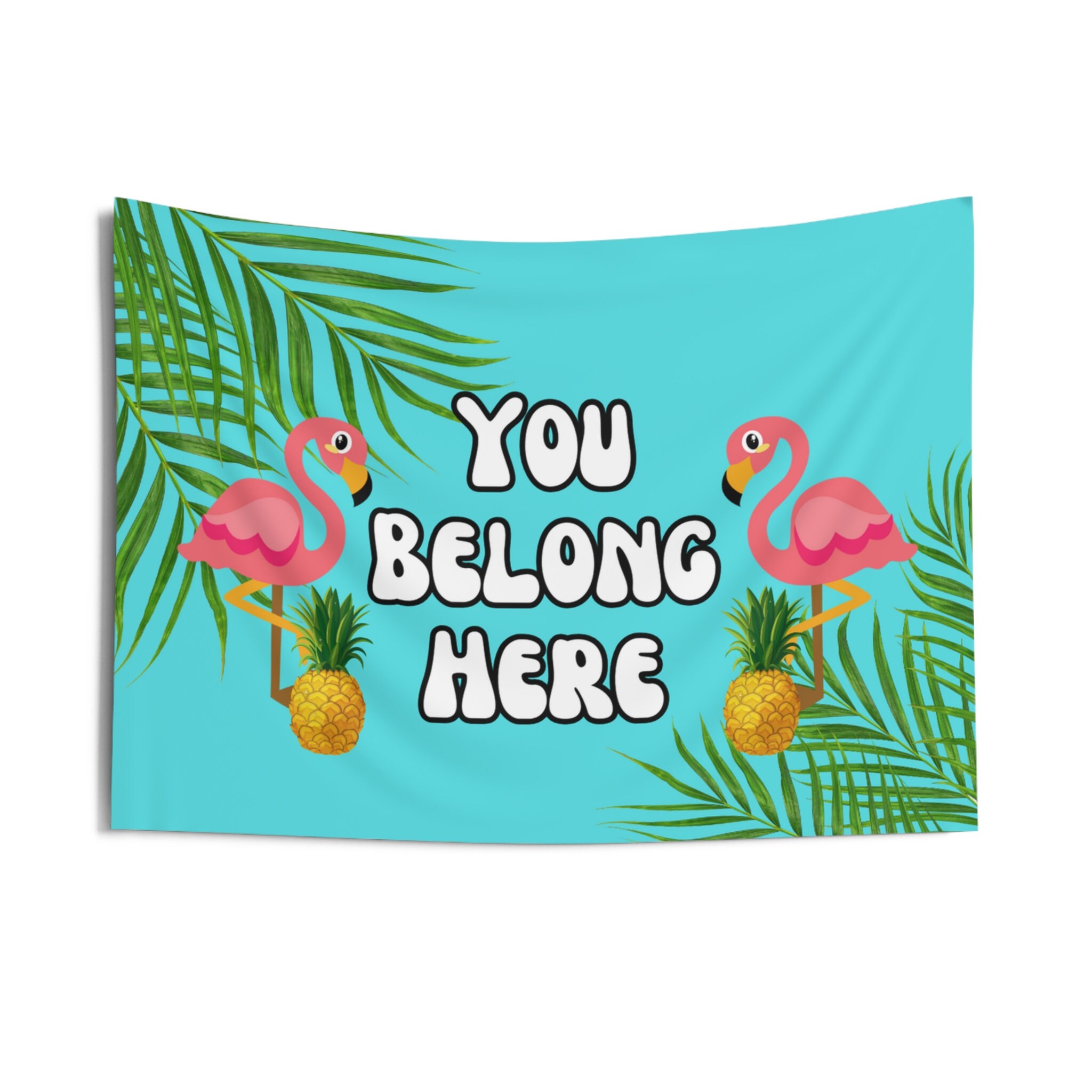 Tropical Classroom Decor Pineapple Decor Flamingo Indoor Wall Tapestry ...