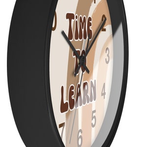 Clock for Classroom Decor Clock Boho Clock Groovy Rainbow Classroom ...