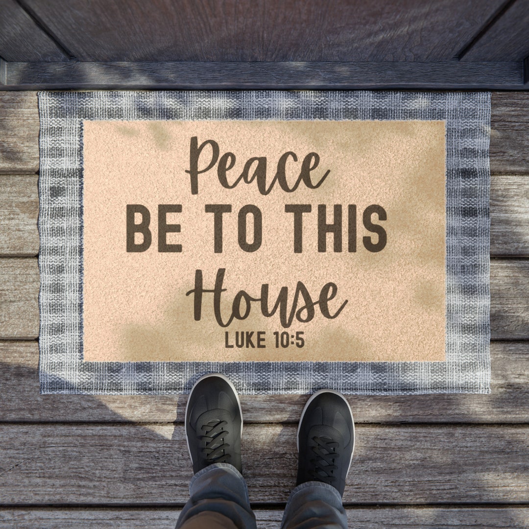 Christian Welcome Mat for Front Porch Doormat Bible Verse for Believer ...