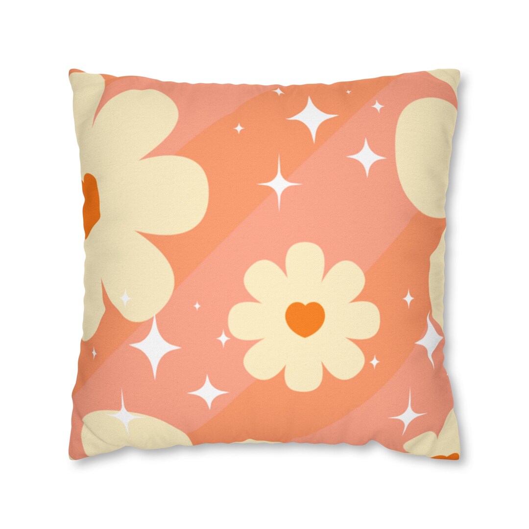 Classroom Pillow Case Retro Flower Pillow Case Groovy Retro Classroom ...