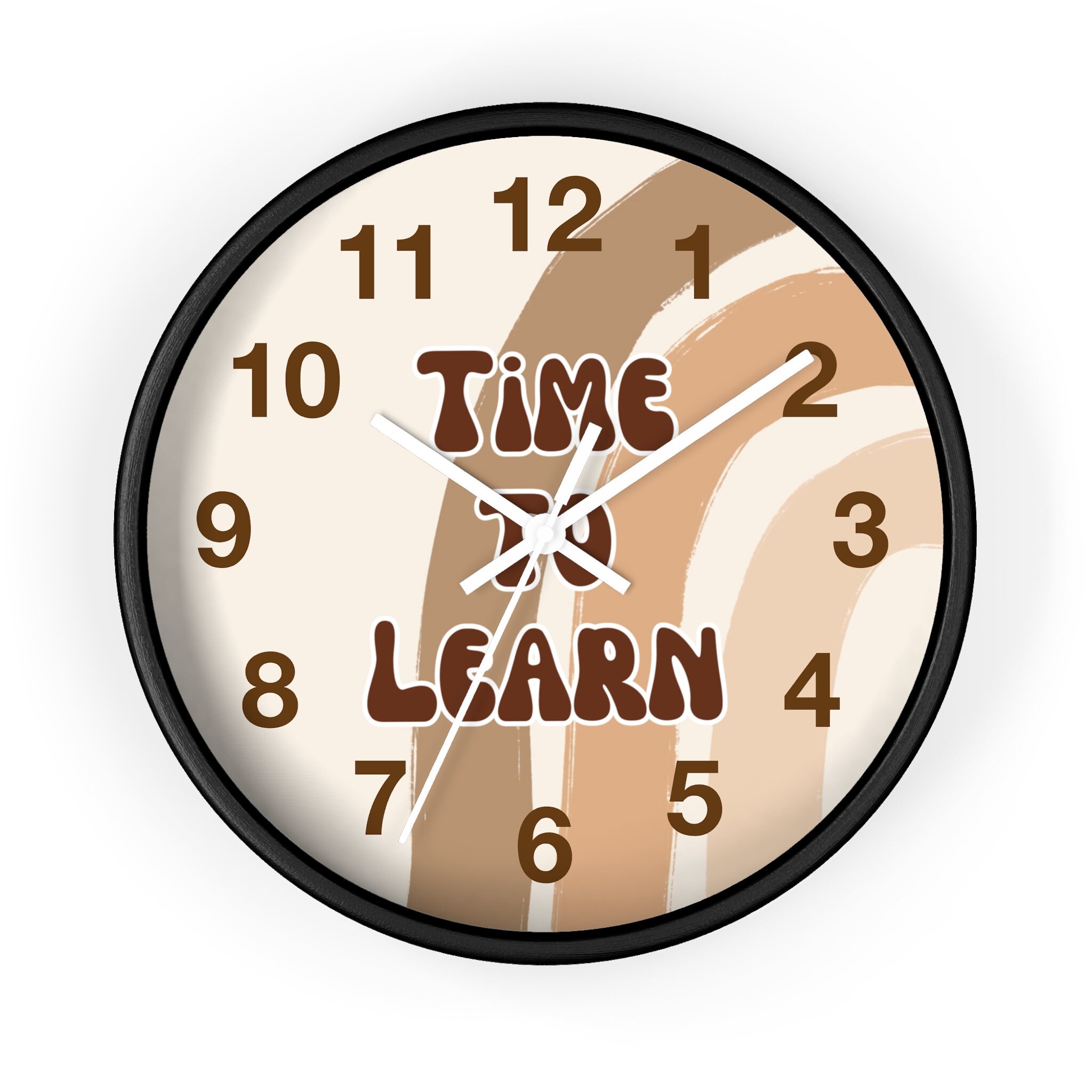 Clock for Classroom Decor Clock Boho Clock Groovy Rainbow Classroom ...