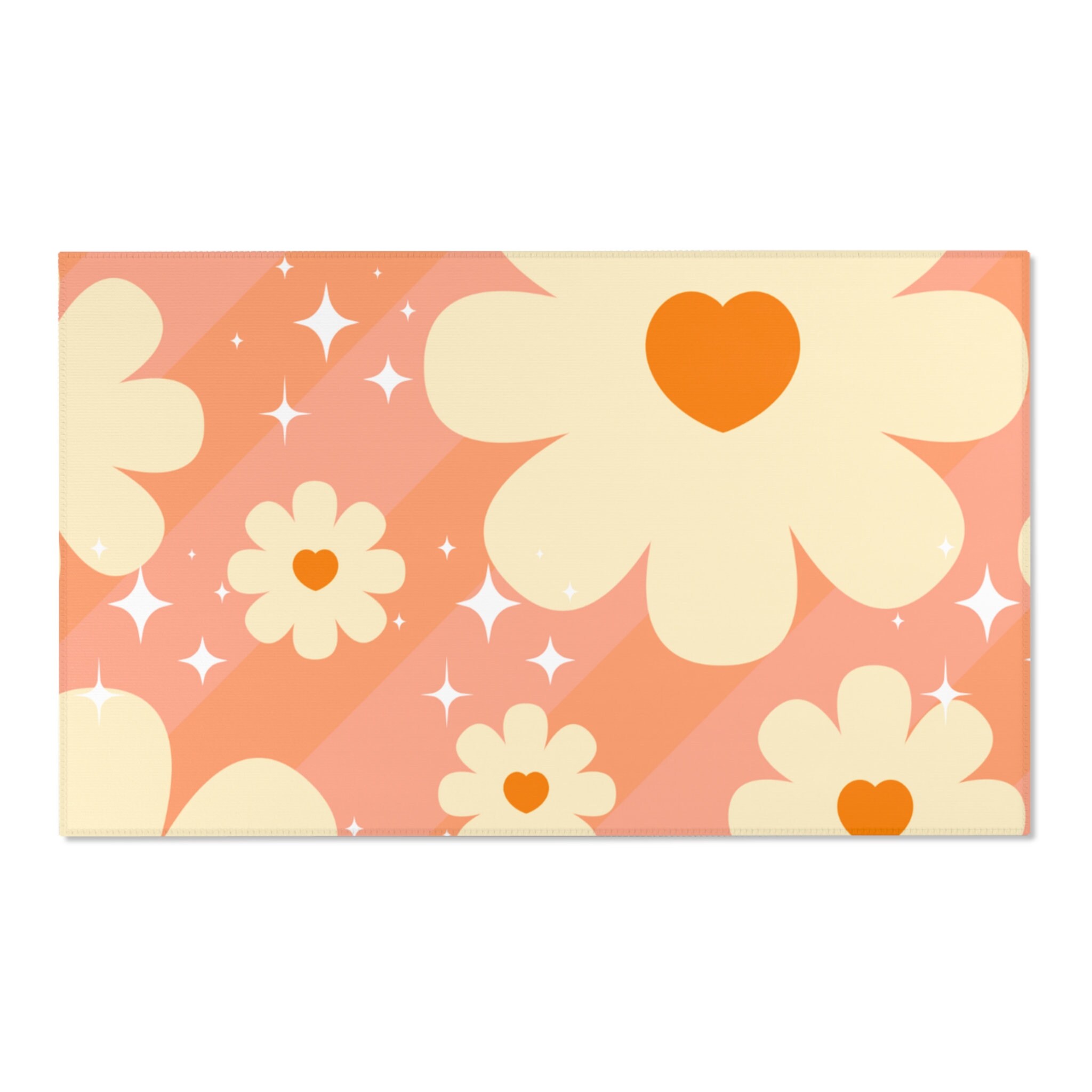 Rug for Classroom Area Rug Retro Flower Classroom Decor Retro Groovy ...