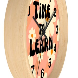 Clock for Classroom Decor Clock Retro Flower Clock Groovy Classroom ...