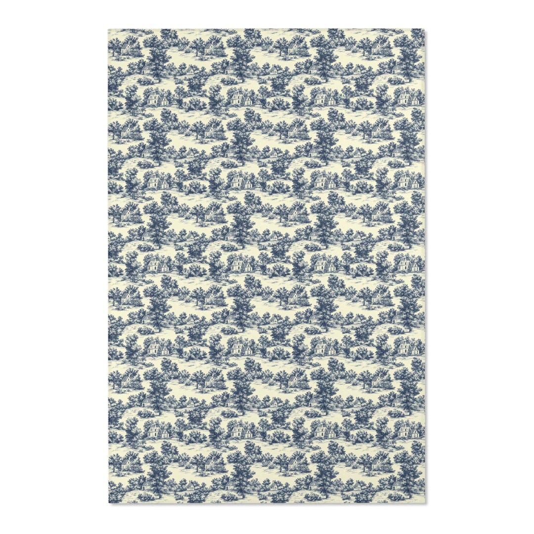 Chinoiserie Toile Countryside Print Area Rug Elegant Carpet Decor ...