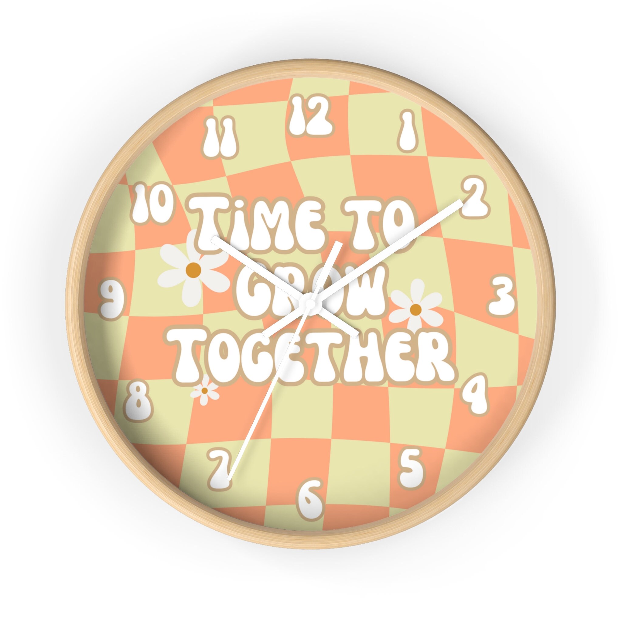 Clock for Classroom Decor Clock Retro Flower Clock Groovy - Etsy