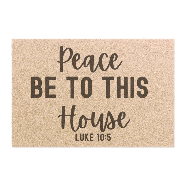 Christian Welcome Mat for Front Porch Doormat Bible Verse for Believer ...