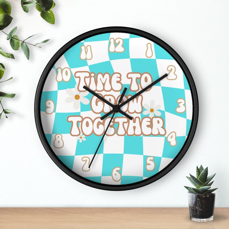 Clock for Classroom Decor Clock Retro Flower Clock Groovy - Etsy