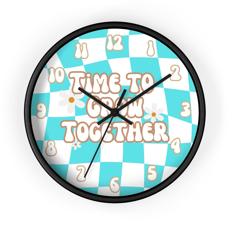 Clock for Classroom Decor Clock Retro Flower Clock Groovy - Etsy