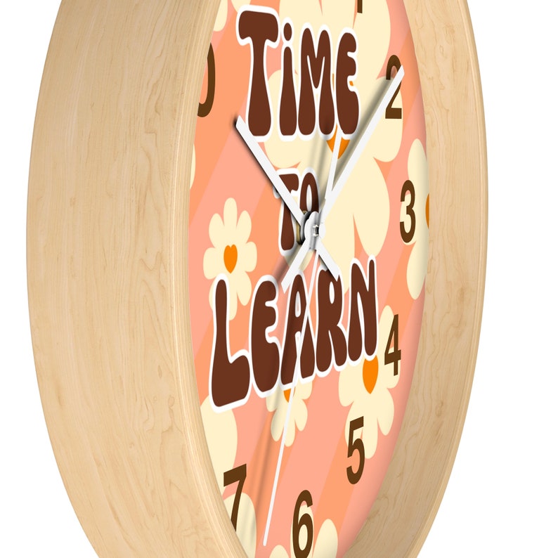 Clock for Classroom Decor Clock Retro Flower Clock Groovy - Etsy