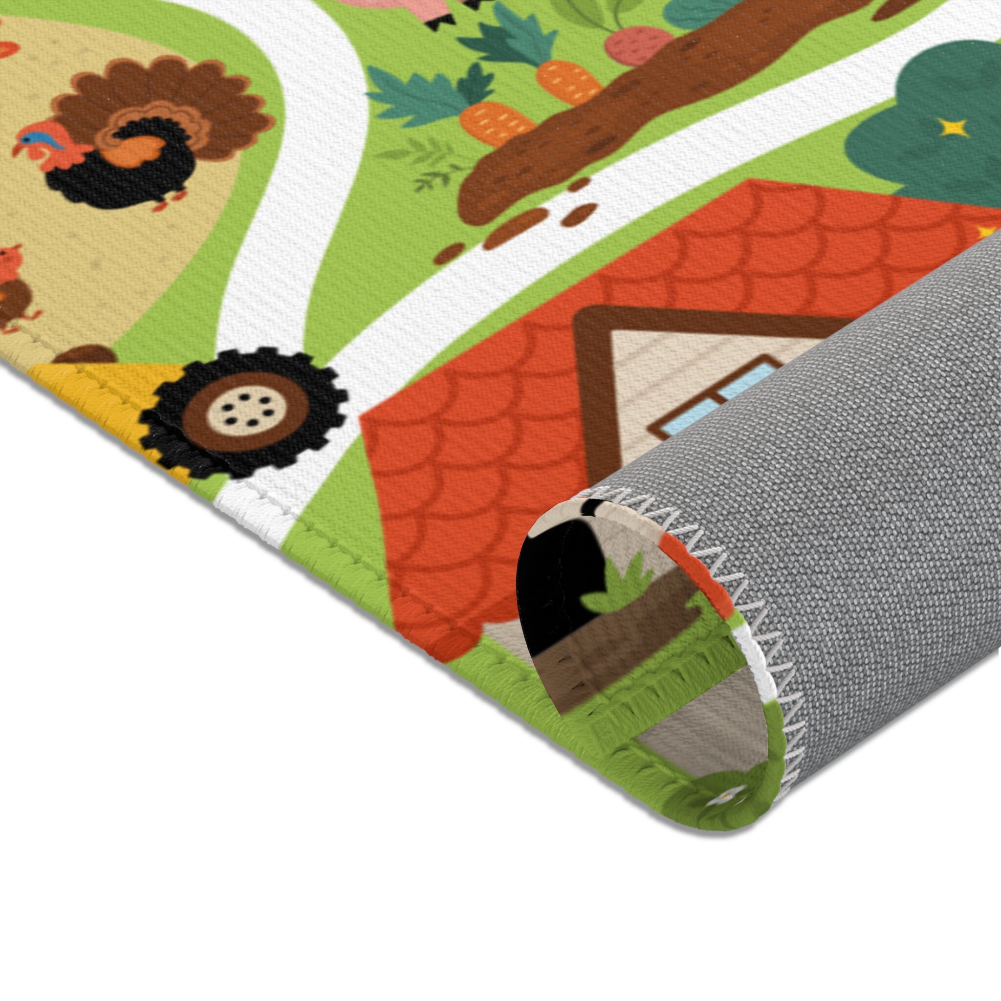 Farm Play Rug for Kids Room Area Rug for Children Farm Area Carpet ...