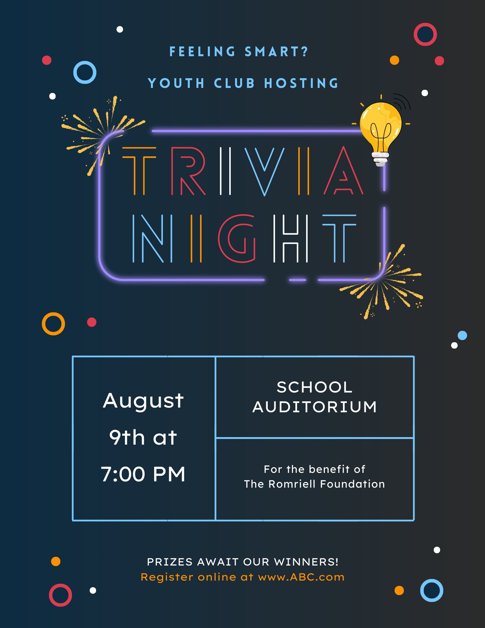Youth Trivia Night Flyer, Trivia Game Night, Youth Event, Trivia Game ...