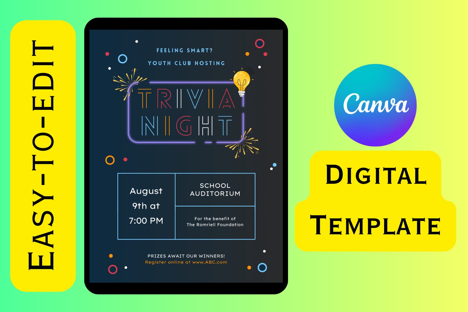 Youth Trivia Night Flyer, Trivia Game Night, Youth Event, Trivia Game ...