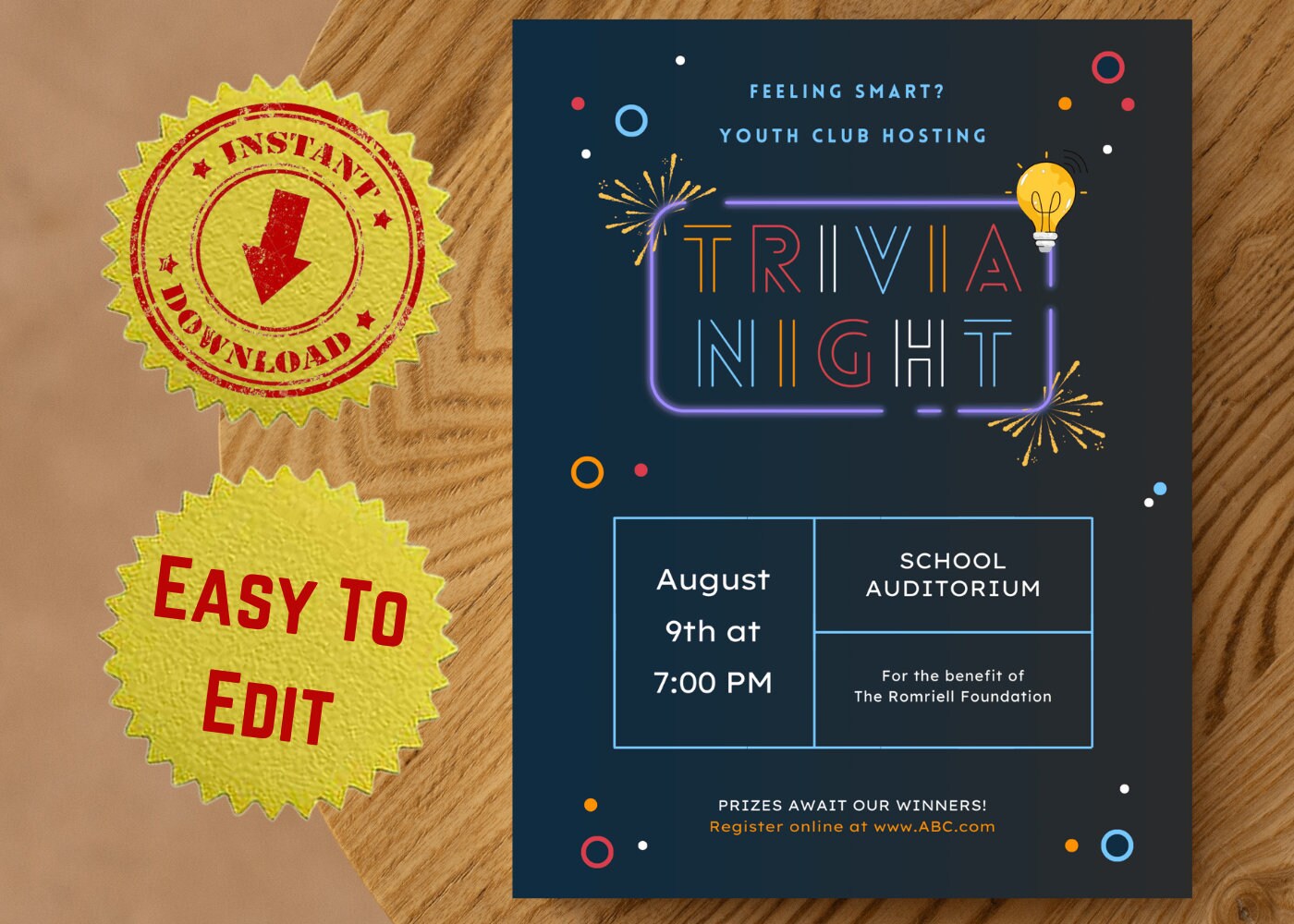 Youth Trivia Night Flyer, Trivia Game Night, Youth Event, Trivia Game ...