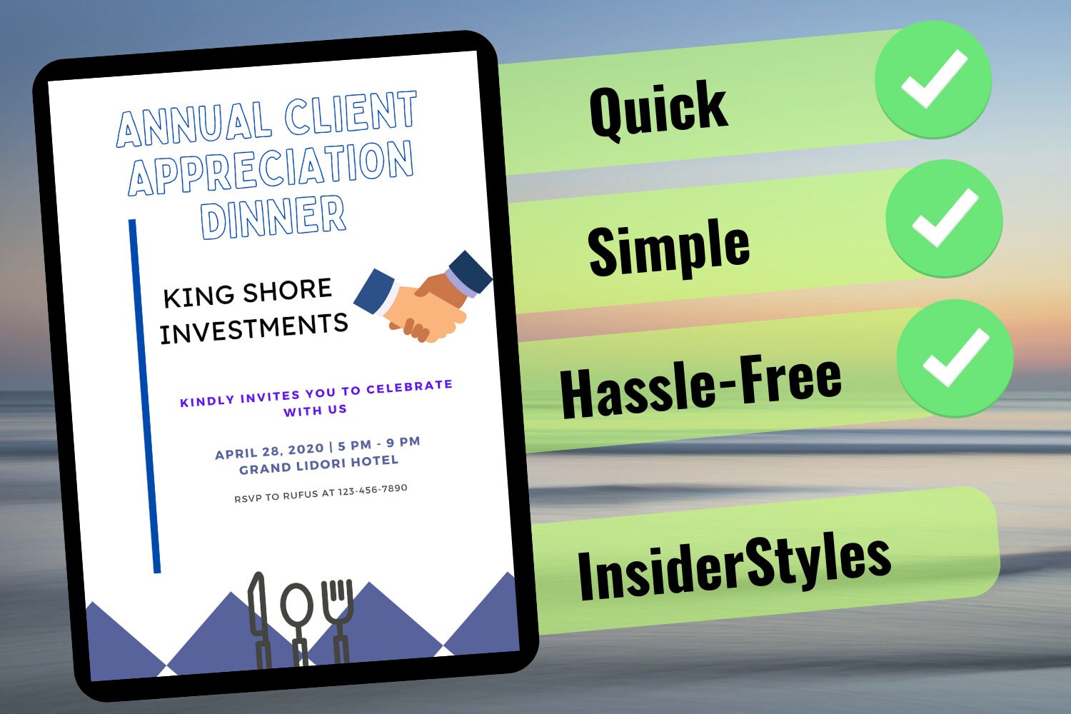 Annual Client Appreciation Dinner Invitation Template, Digital Editable ...